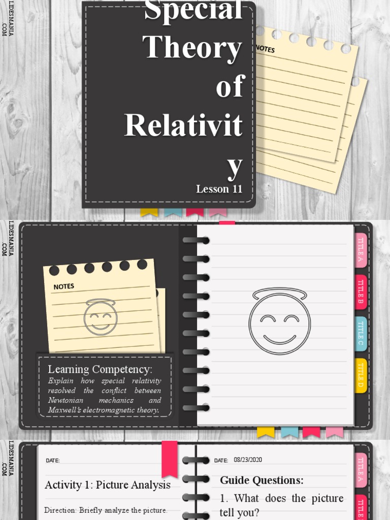 Lesson 11 - Special Theory of Relativity | PDF