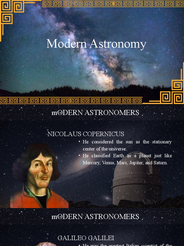 Lesson 3 - Modern Astronomy | PDF | Tycho Brahe | Johannes Kepler