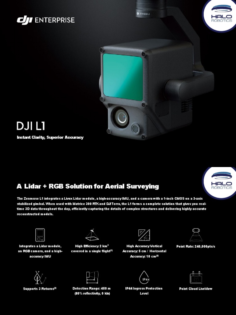 DJI Zenmuse L1 - LiDAR - Brochure | PDF