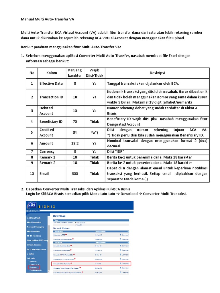 Manual MAT BCA VA | PDF