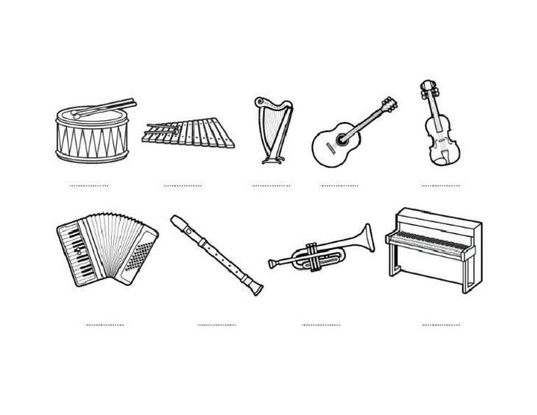 Instrumentos Colorear | PDF