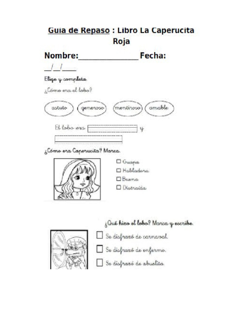 la caperucita roja | PDF