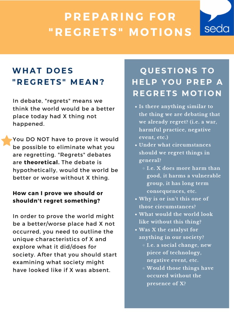 Preparing For Regrets Motions | PDF