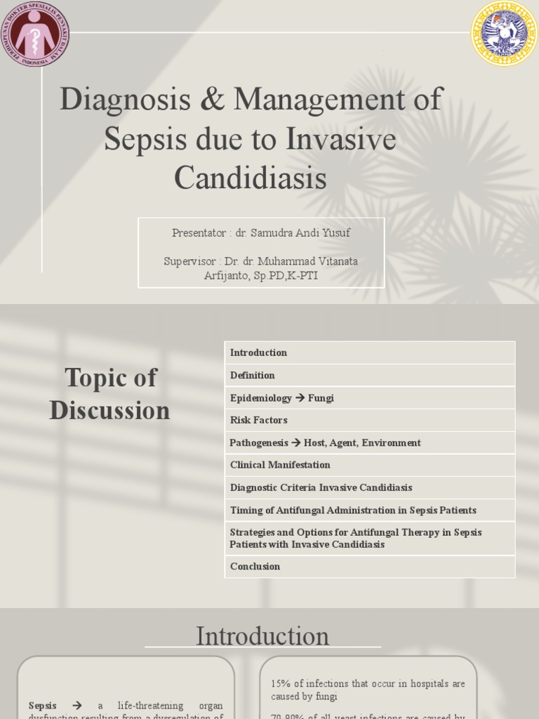 TK Sepsis Karena Kandidiasis Invasif | PDF | Candidiasis | Candida (Fungus)