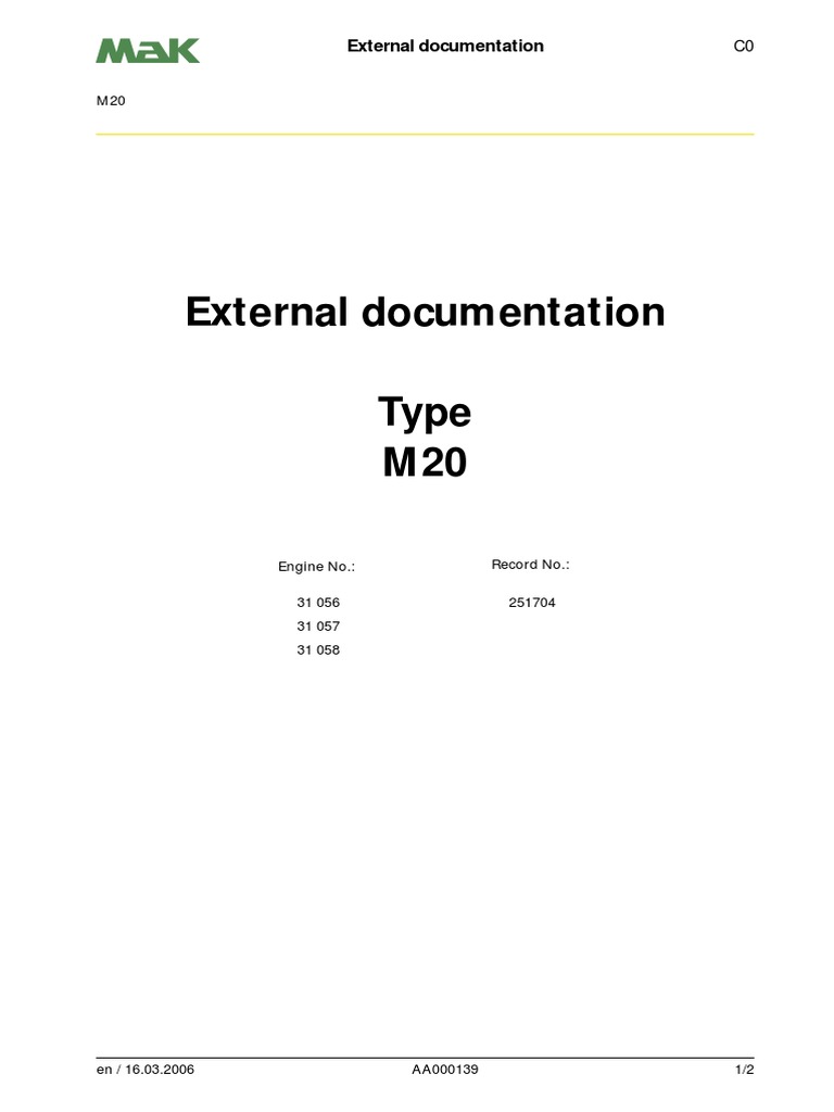 Manual Mak 8M20 Parte C Externa | PDF