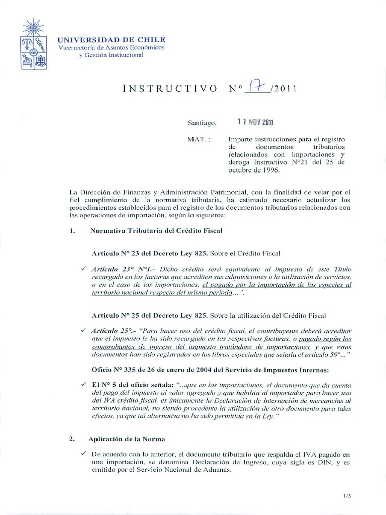 17 Instruc Registro Doc Tributarios Importaciones | PDF