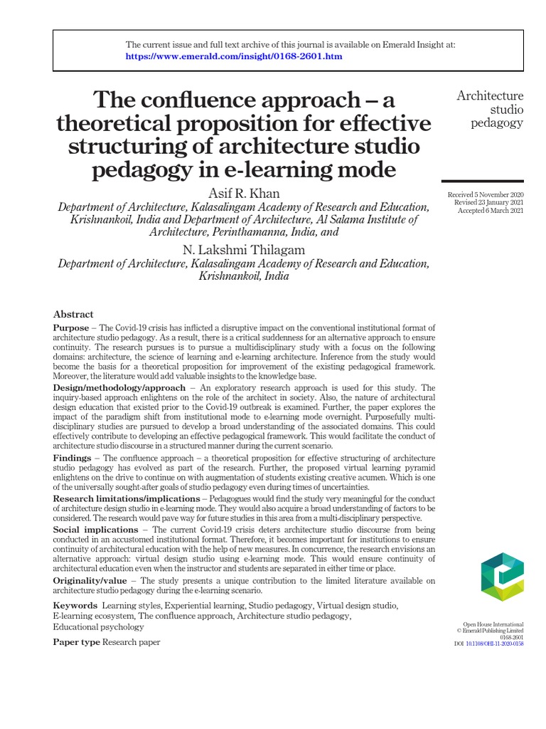 The Confluence Approach - A Theoretical Proposition For Effective Structuring of Architecture ...