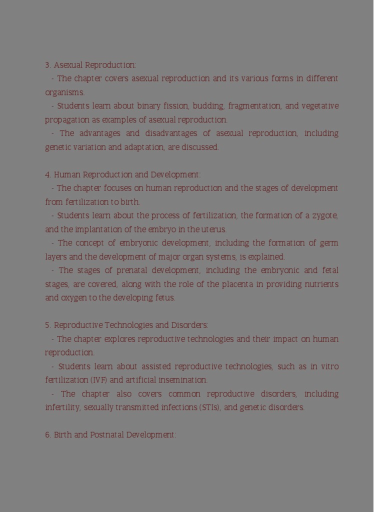Reproductive Biology: Asexual & Human Processes | PDF | Social Science