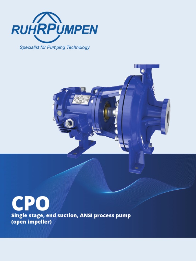 CPO Ansi Pump Brochure en Oct18 | PDF | Pump | Manufactured Goods