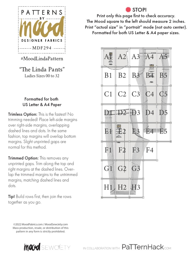MDF294 Linda Pattern Letter A4 | PDF