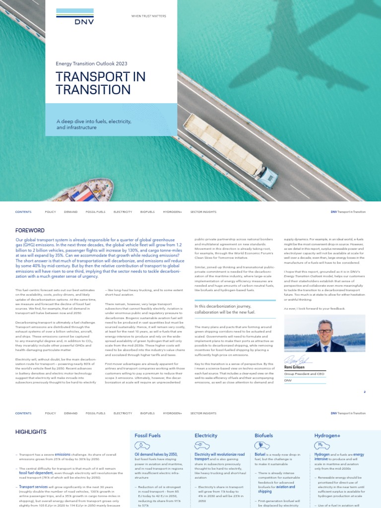 ETO-Transport in Transition Report-2023 | PDF