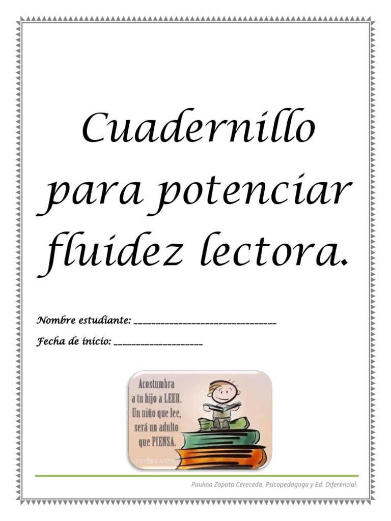 Cuadernillo para Potenciar Fluidez Lectora, 2019 | PDF