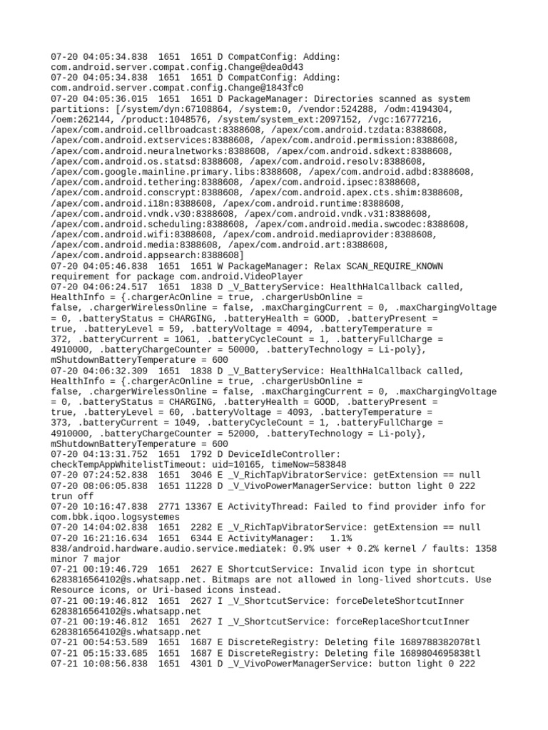 Log | PDF | Digital Technology | Operating System Technology