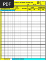 Planilla Control Horas Maquina | PDF | Violencia | Agitación