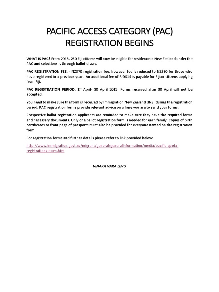 Pacific Access Category | PDF