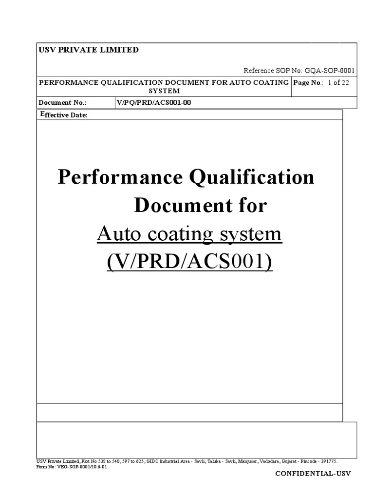 PQ Coater | PDF | Verification And Validation | Calibration