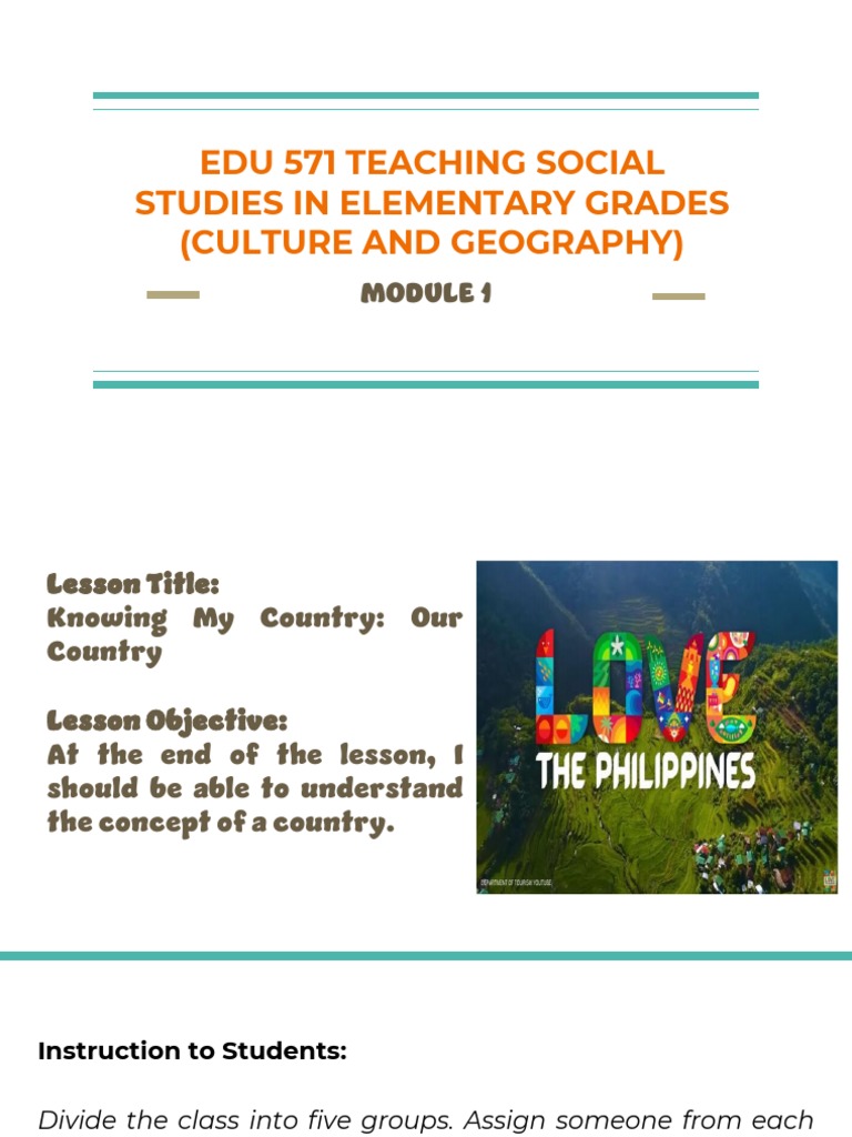 MODULE 1 Knowing My Country Our Country | PDF | Philippines