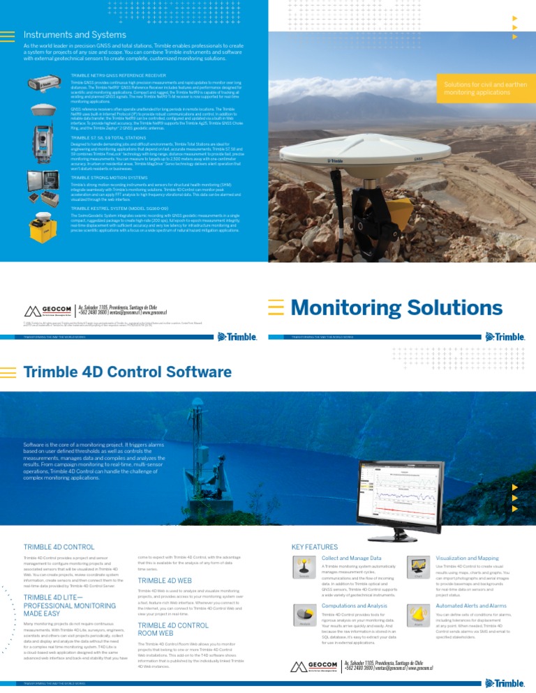 GEOCOM Trimble 4D Control Software Geoespacial-Datasheet-01 | PDF | World Wide Web | Internet & Web