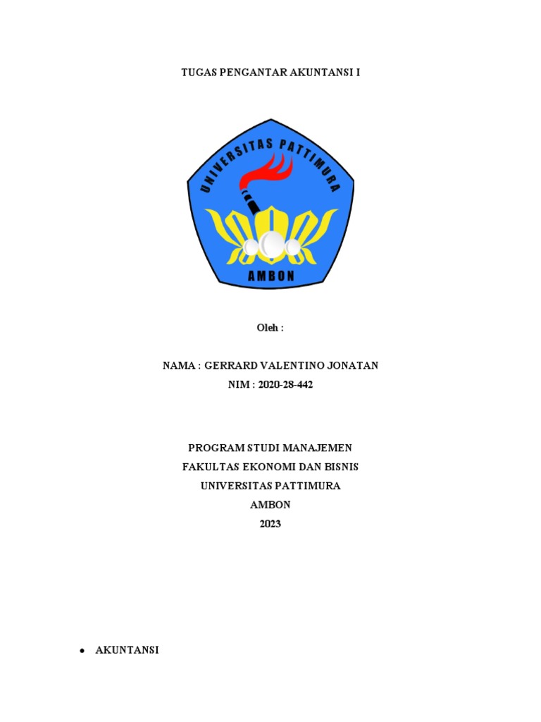 Tugas PA 1 | PDF | Pengelolaan Keuangan & Uang