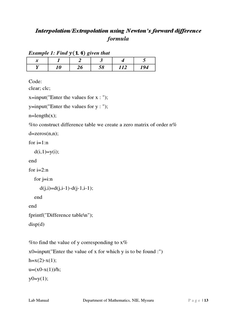 Newton Forward Backward Interpolation | Download Free PDF | Finite ... Newton Forward Backward Interpolation | Download Free PDF | Finite ...