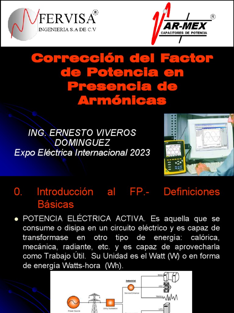 Correccion Del FP Con Armonicas Varmex 2023 | PDF | Energia electrica ...