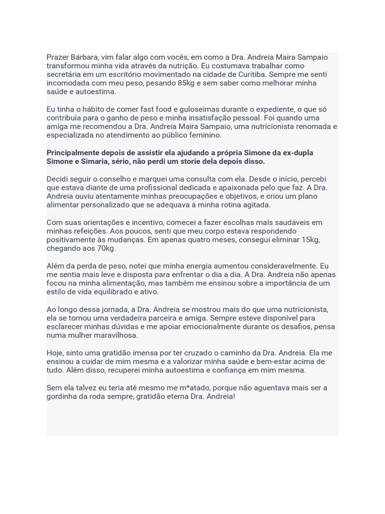 Vita Séren: Andreia Maira Sampaio | PDF