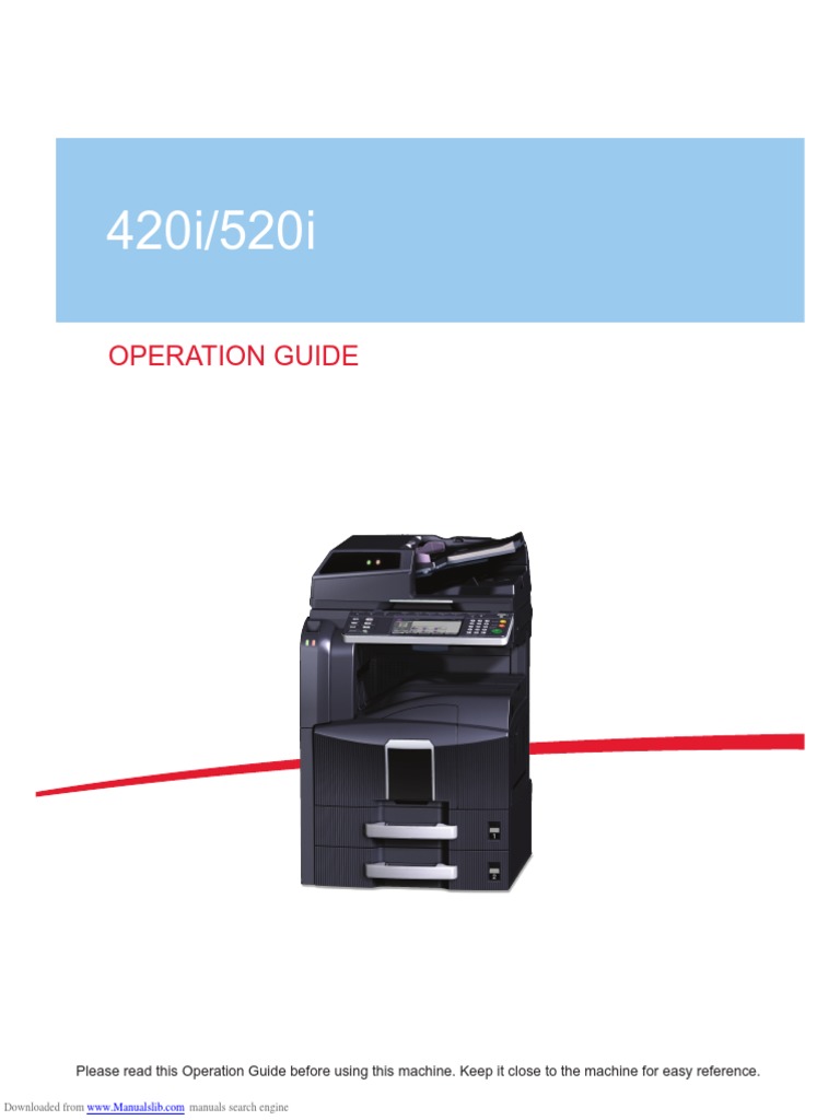 Kyocera Taskalfa - 420i Operation Guide | Download Free PDF | Fax | Ac Power Plugs And Sockets