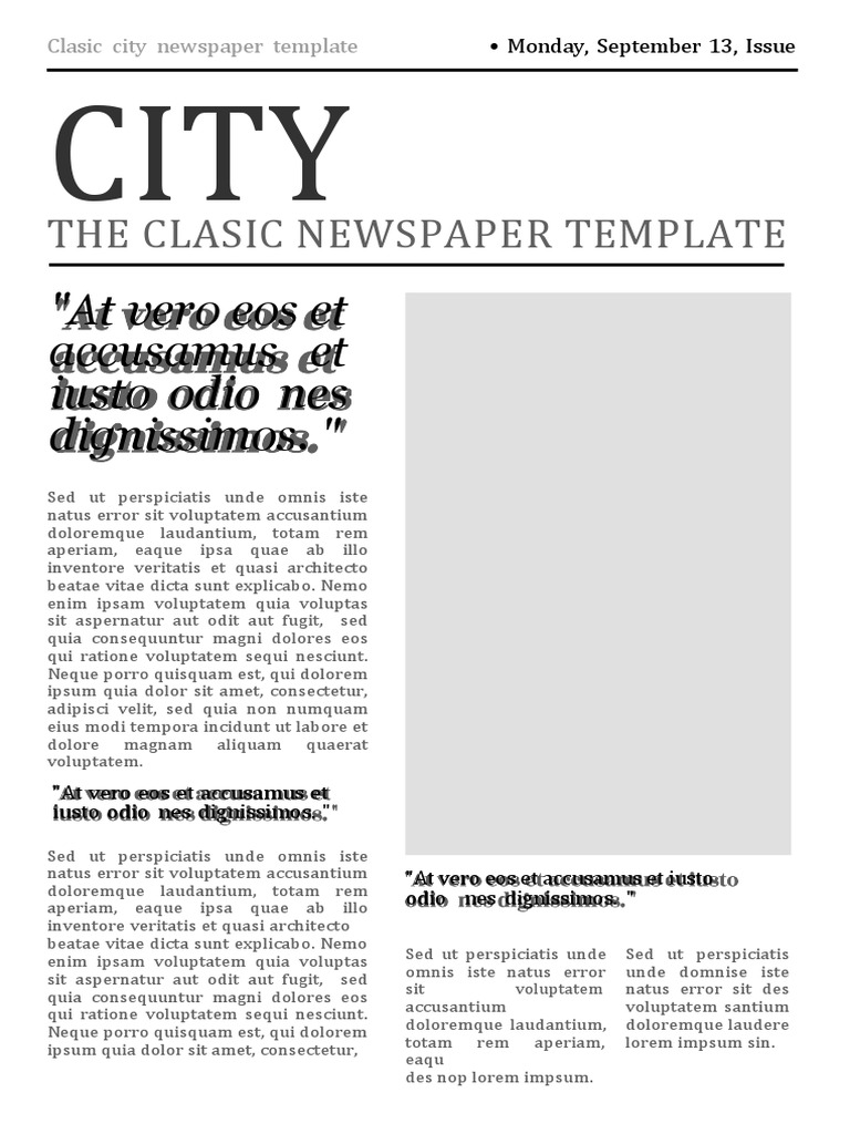 Blank Newspaper Template | PDF