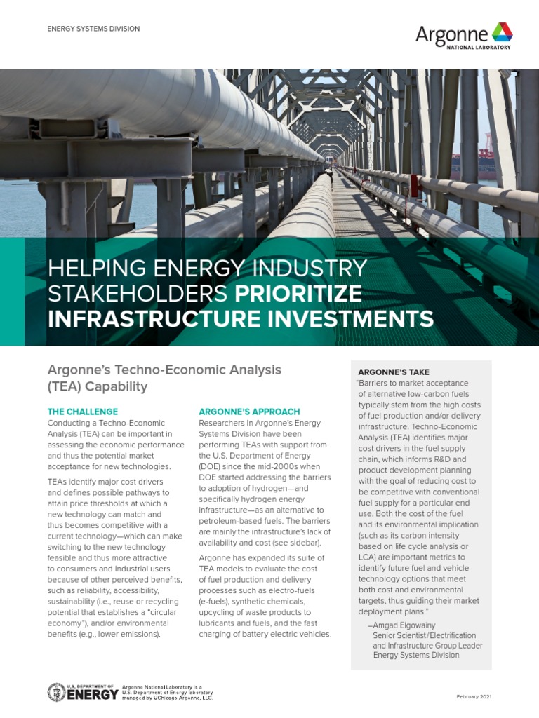 Techno-Economic Analysis for Energy | PDF | Life Cycle Assessment ...
