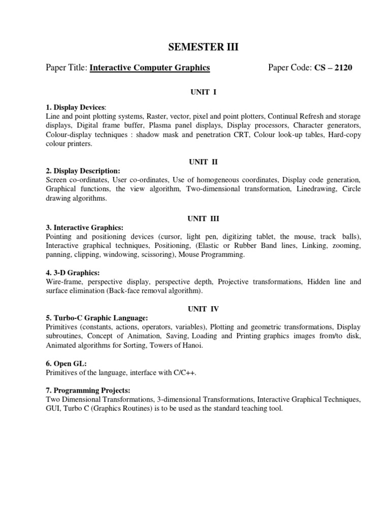 Mca Syllabus Pu Sem 3 Pdf Artificial Intelligence Intelligence Ai And Semantics 6224