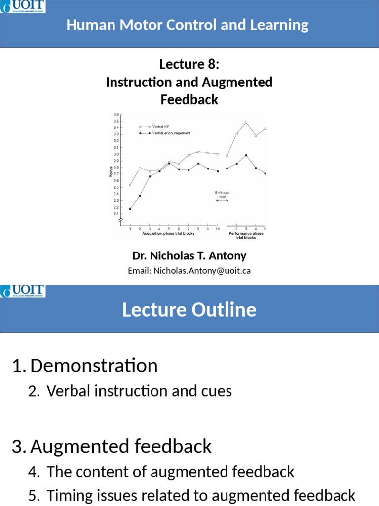 Lesson 8-Instruction and Augmented Feedback | PDF | Learning | Attention