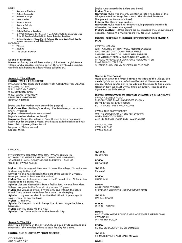 Musical Play Script | Entertainment (General) | Leisure