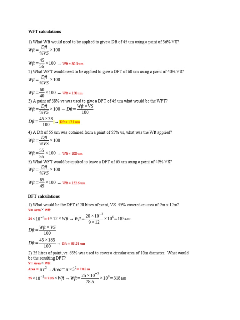 Calculation Questions | PDF