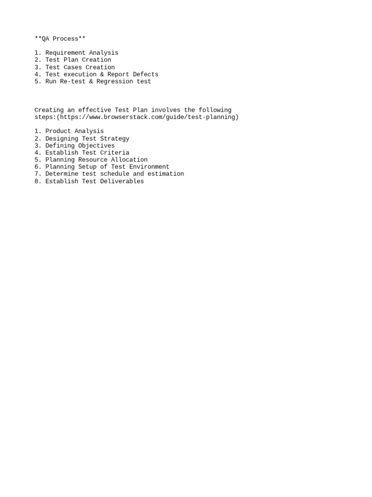 Qa Process Pdf