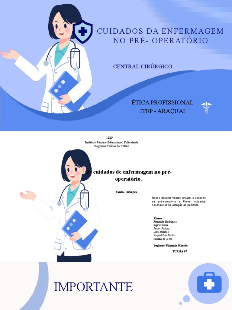 Conceito de Pre Operatório | PDF | Enfermagem | Cirurgia