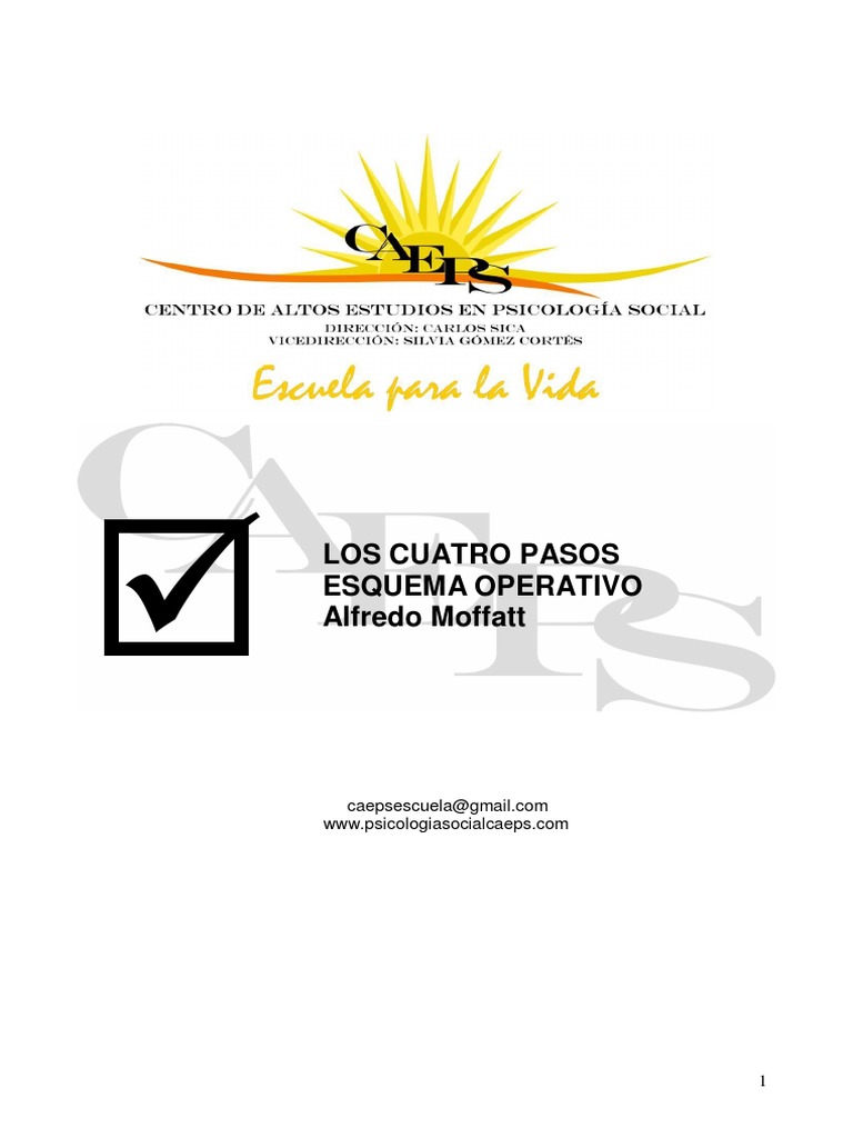 Esquema Operativo en Crisis: 4 Pasos | PDF | Depresión (estado de ánimo) | Sicología