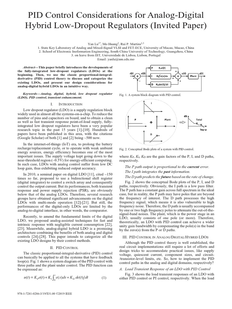 Lu Et Al - 2019 - PID Control Considerations For Analog-Digital Hybrid Low-Dropout Regulators ...