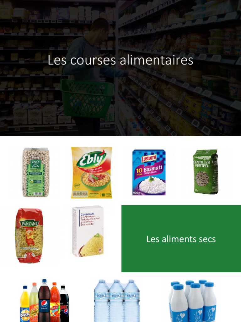 Les Courses Alimentaires - FLE A1.1 | PDF