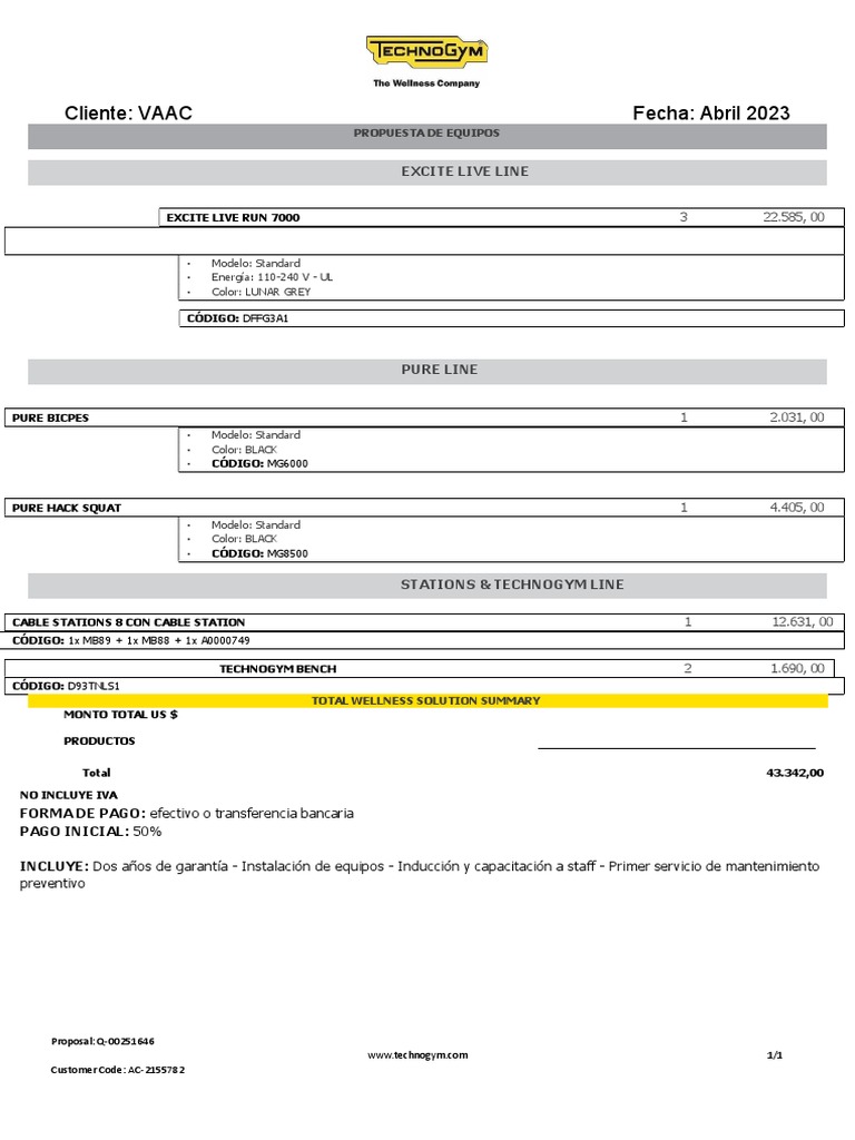 Cotización VAAC - Abr - Vipex | PDF