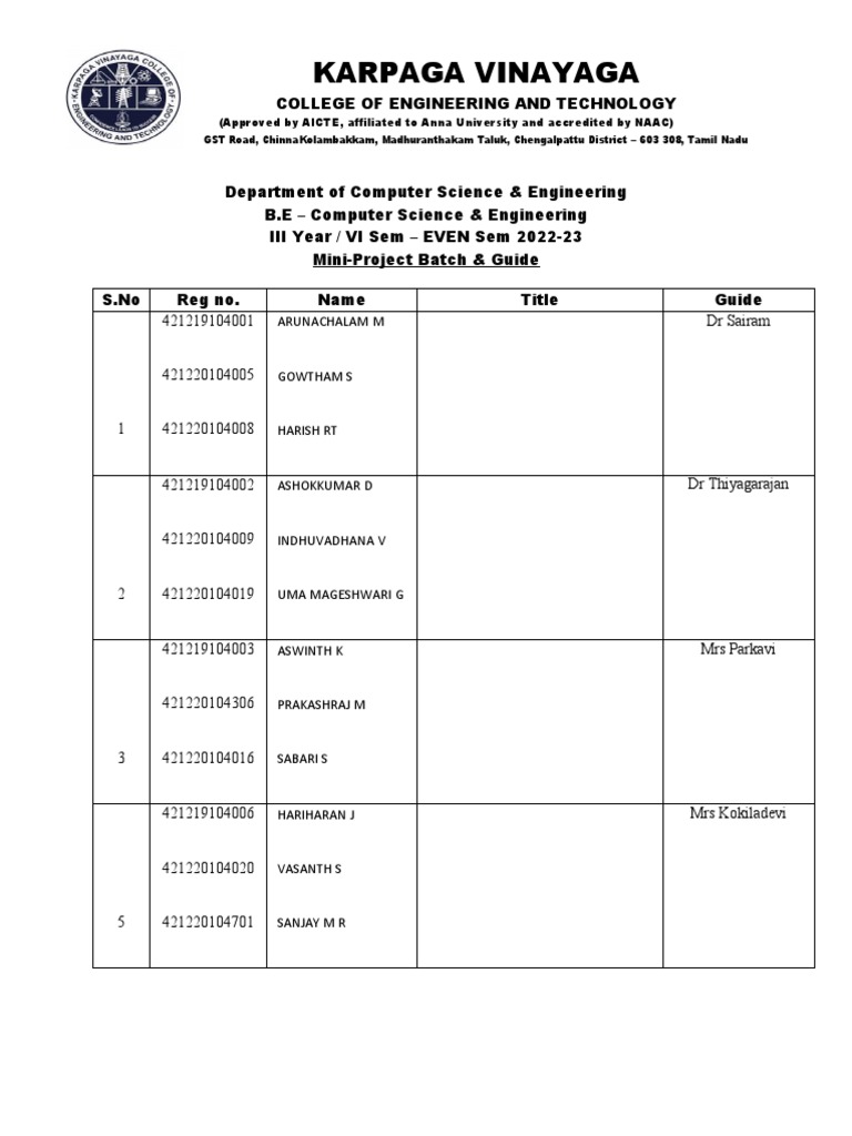 3rd Year Project Review File-B.E | PDF