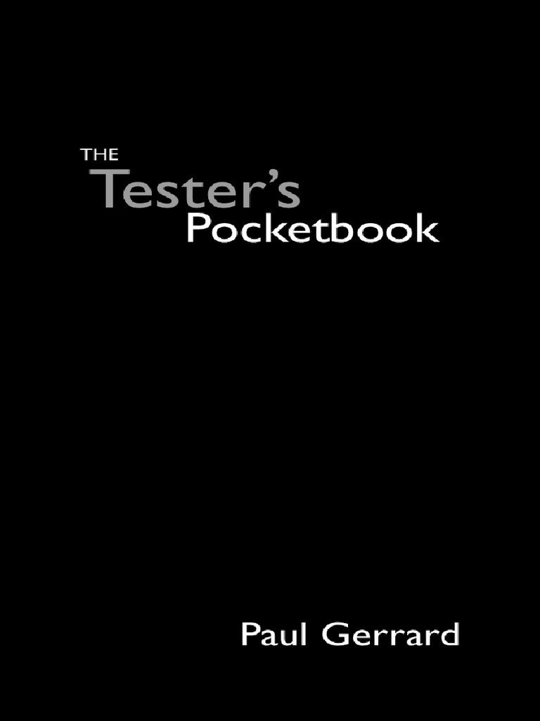 The Tester S Pocketbook | PDF | Software Testing | Axiom