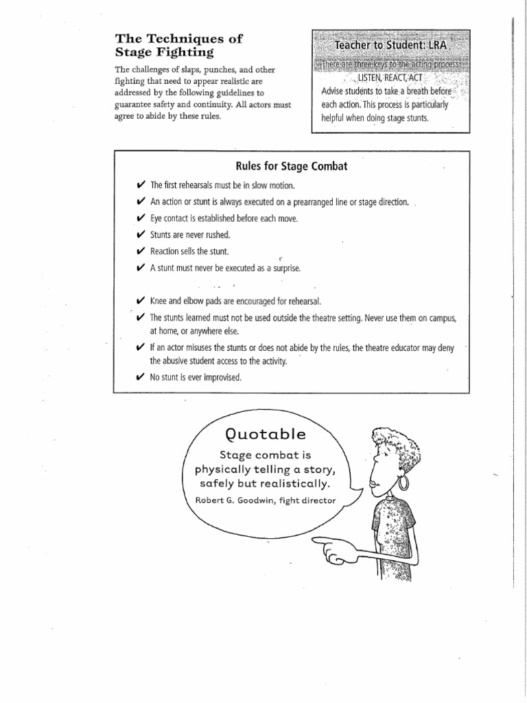 Stage Combat Guidelines Handout | PDF