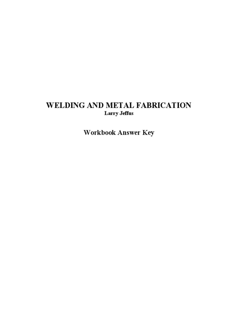 Welding and Metal Fabrication Workbook | PDF