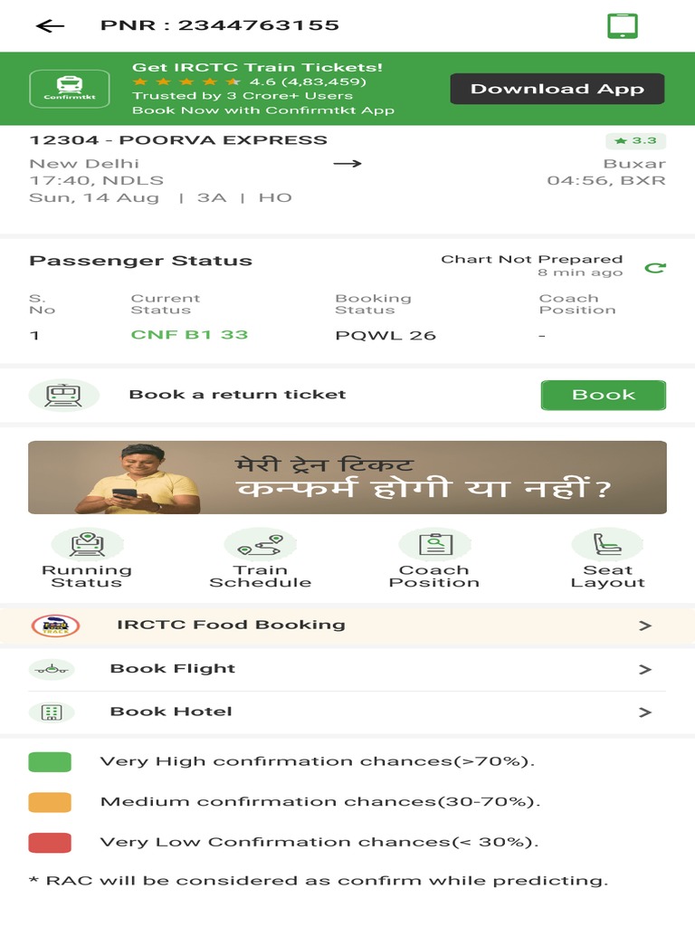 PNR Status - Live IRCTC PNR Status With PNR Status Prediction Online at ...