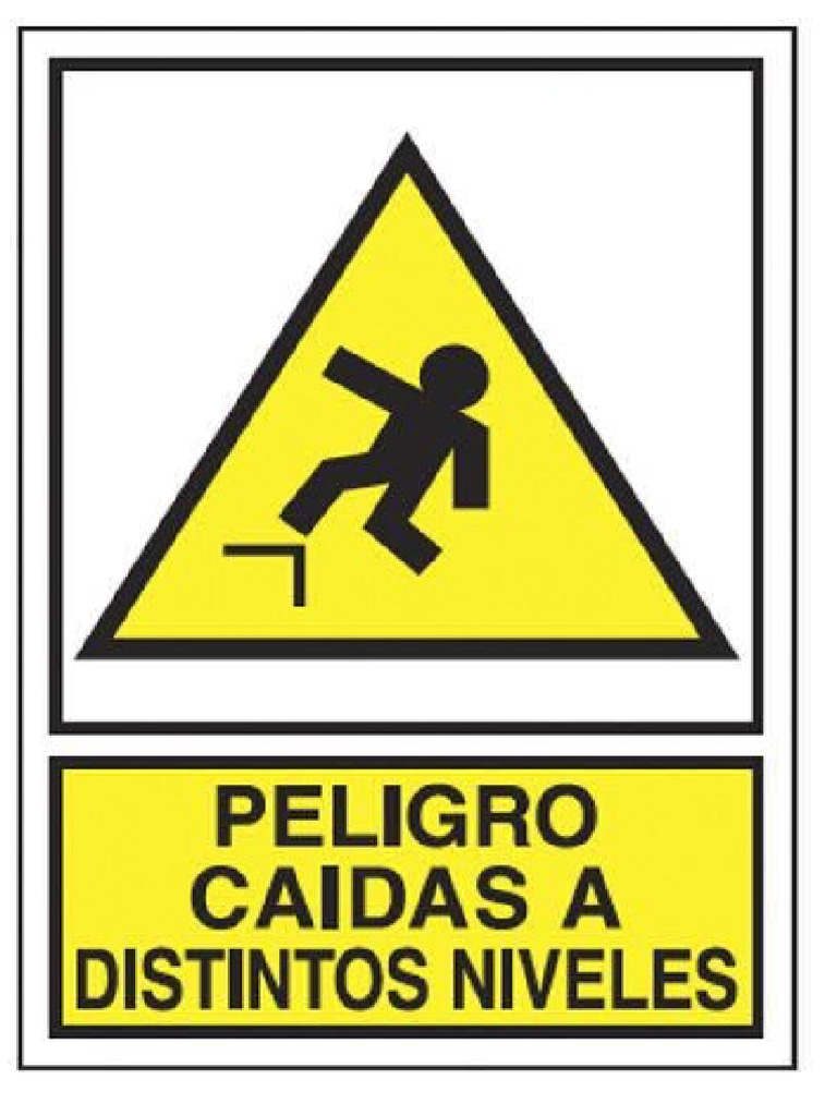 Atencion Riesgo Caida Desnivel | PDF