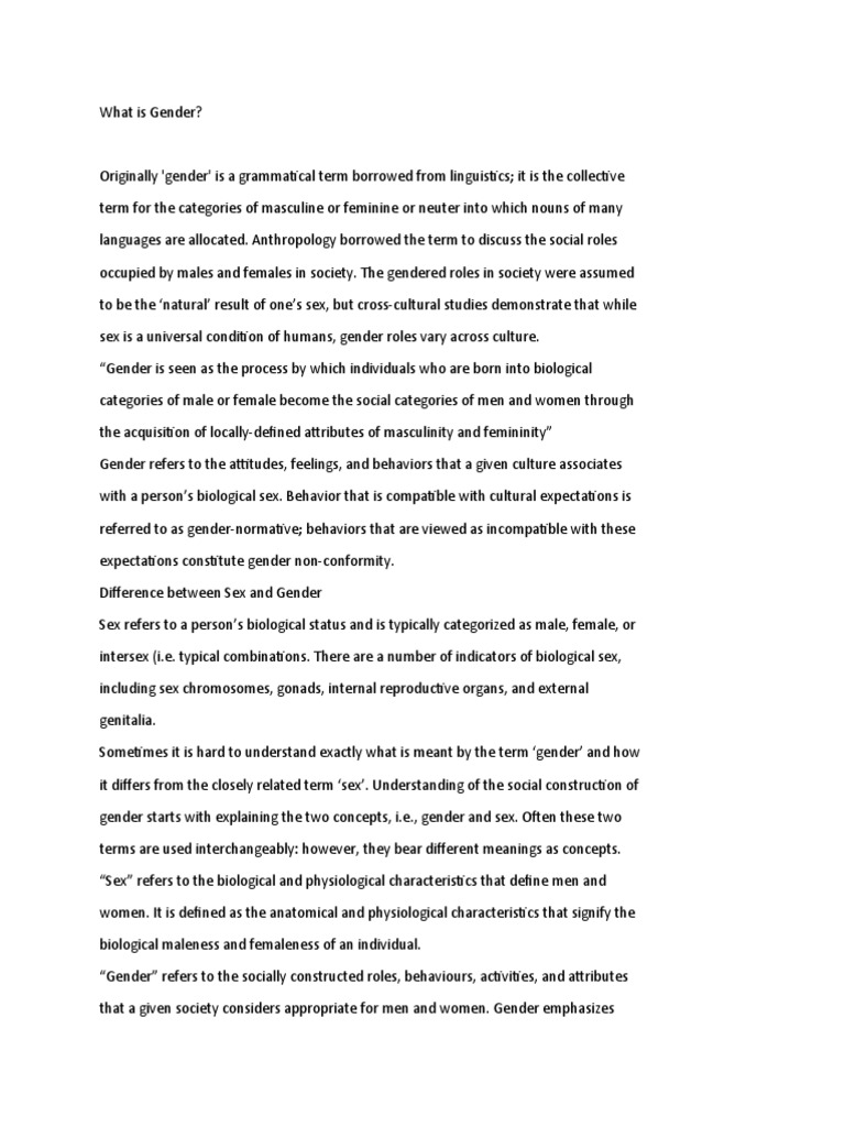 Intro and Diff BTW Women and Gender Studies | PDF | Gender | Gender Studies