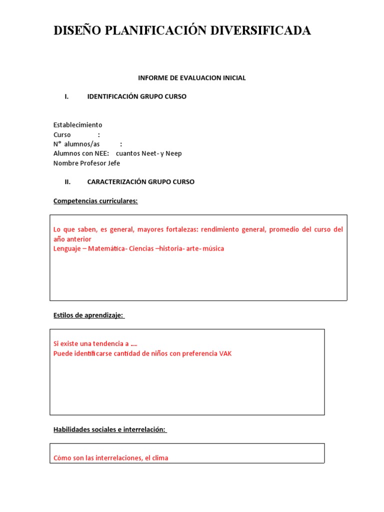 Ejemplo DUA Imprimir | PDF | Evaluación | Aprendizaje
