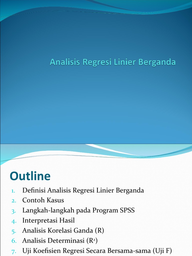 Analisis Regresi Linier Berganda | PDF