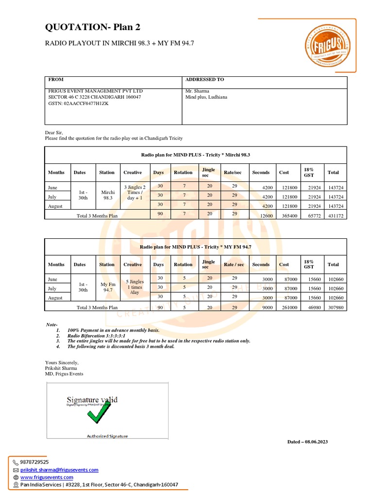 Radio Ad Plan for Mind Plus | PDF