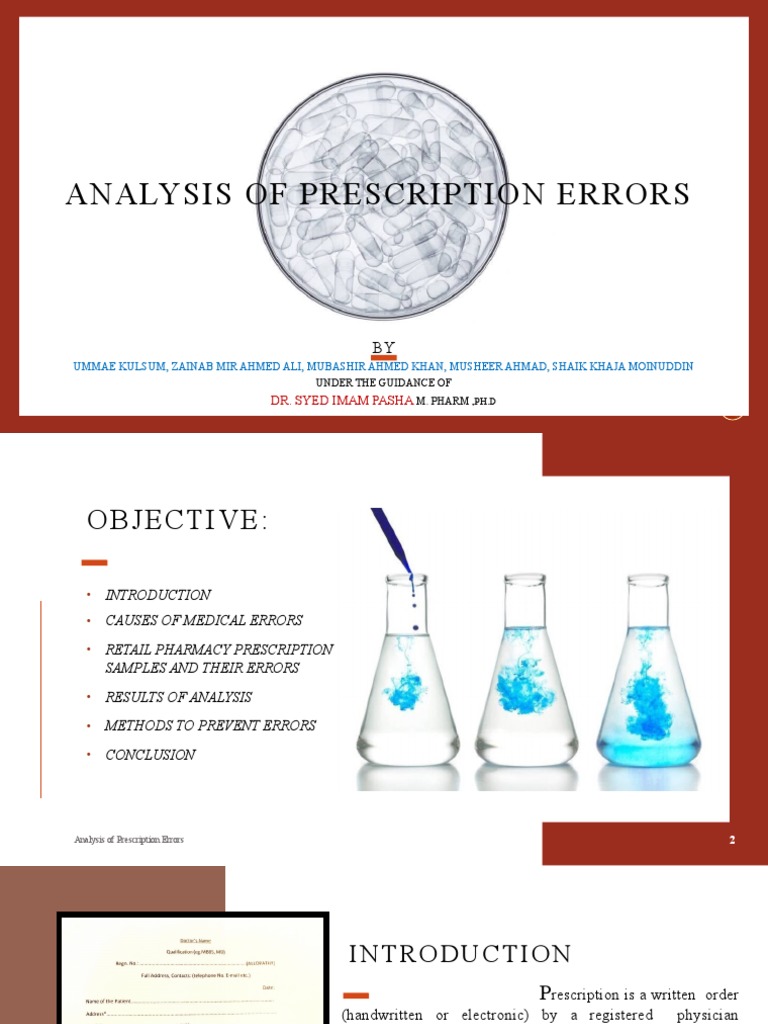 Analysis of Prescription Errors | PDF | Medical Prescription | Medical ...